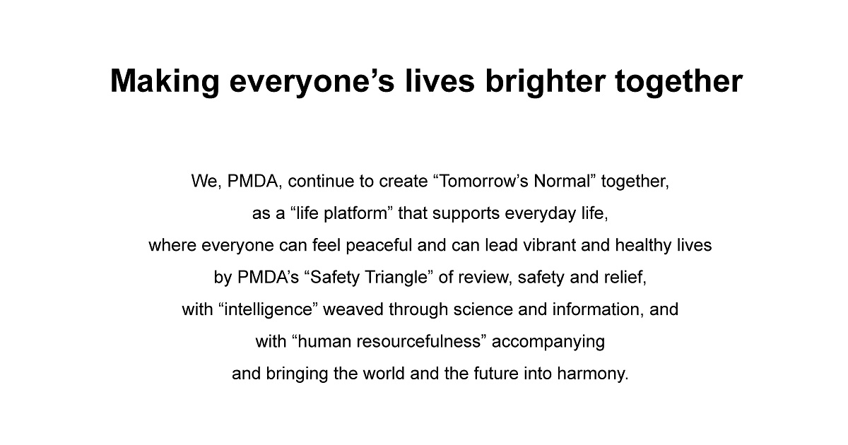 The new Purpose established on the 20th anniversary of the PMDA (News ...